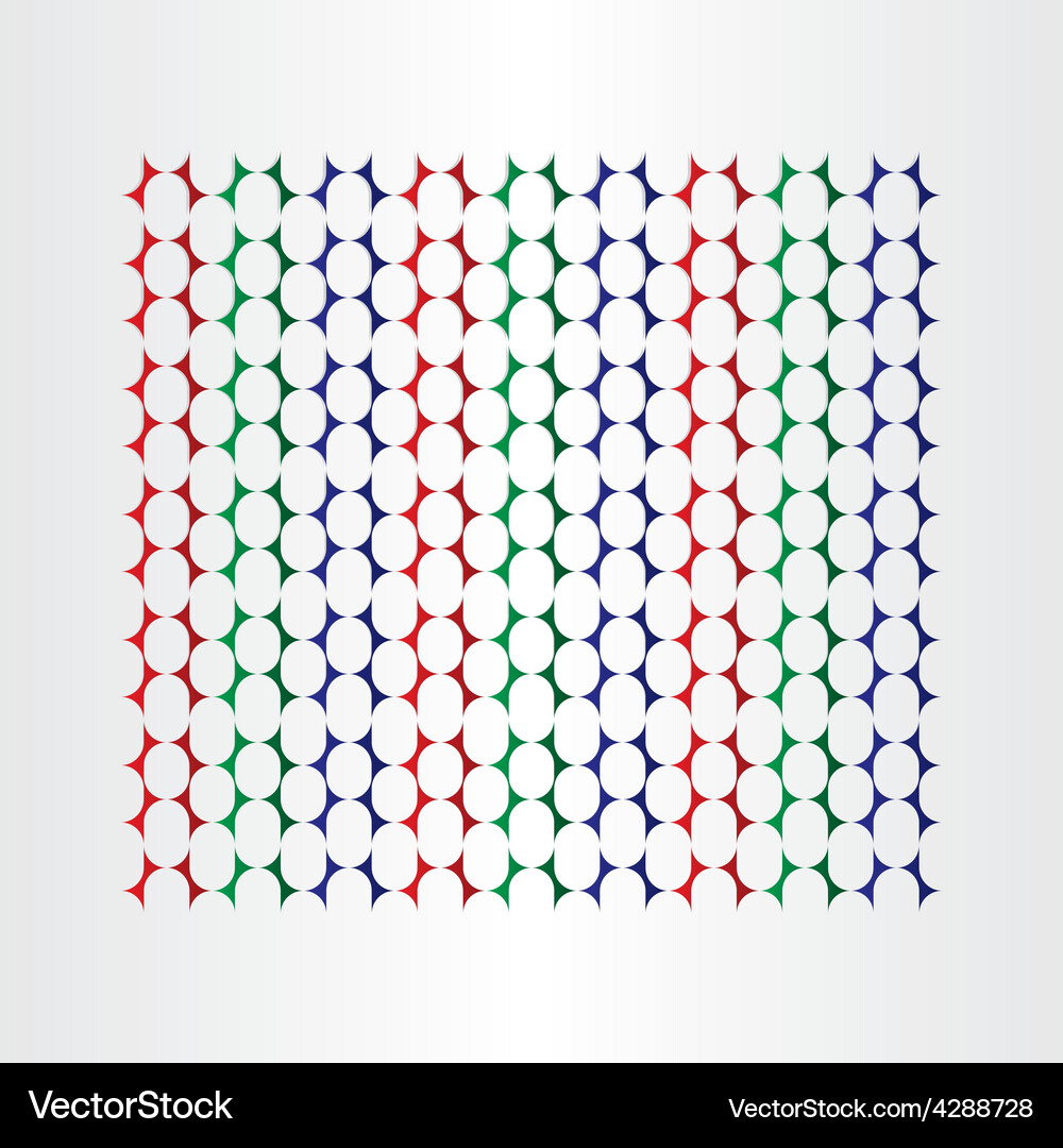 Rgb decorative chain colorful abstract design Vector Image