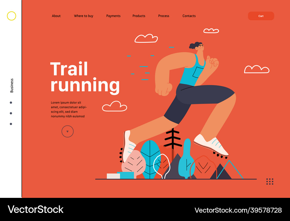 Runners - a man running and exercising outside Vector Image