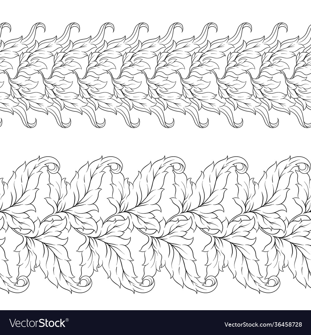 Seamless pattern background in baroque rococo Vector Image