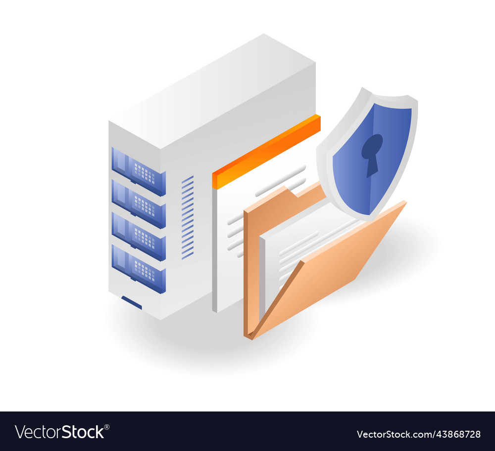 Server Data Security Royalty Free Vector Image