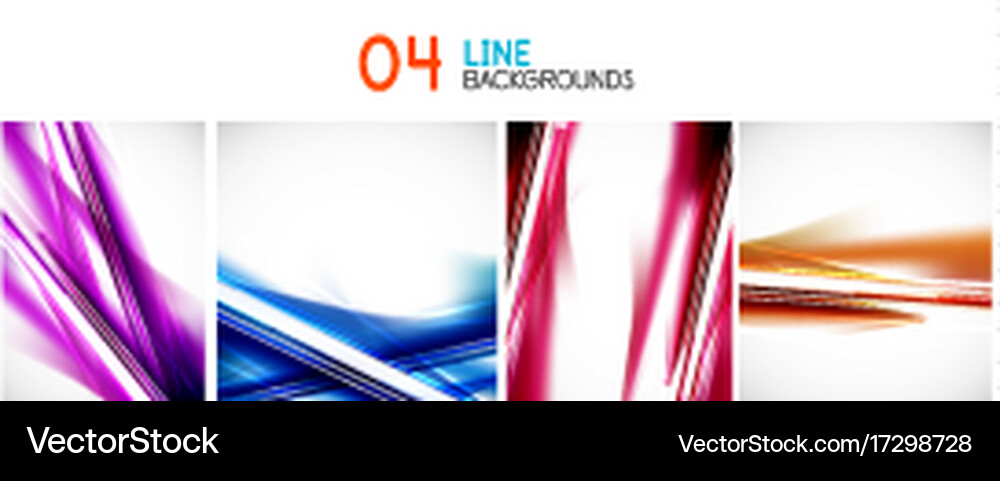Set of straight lines backgrounds Royalty Free Vector Image