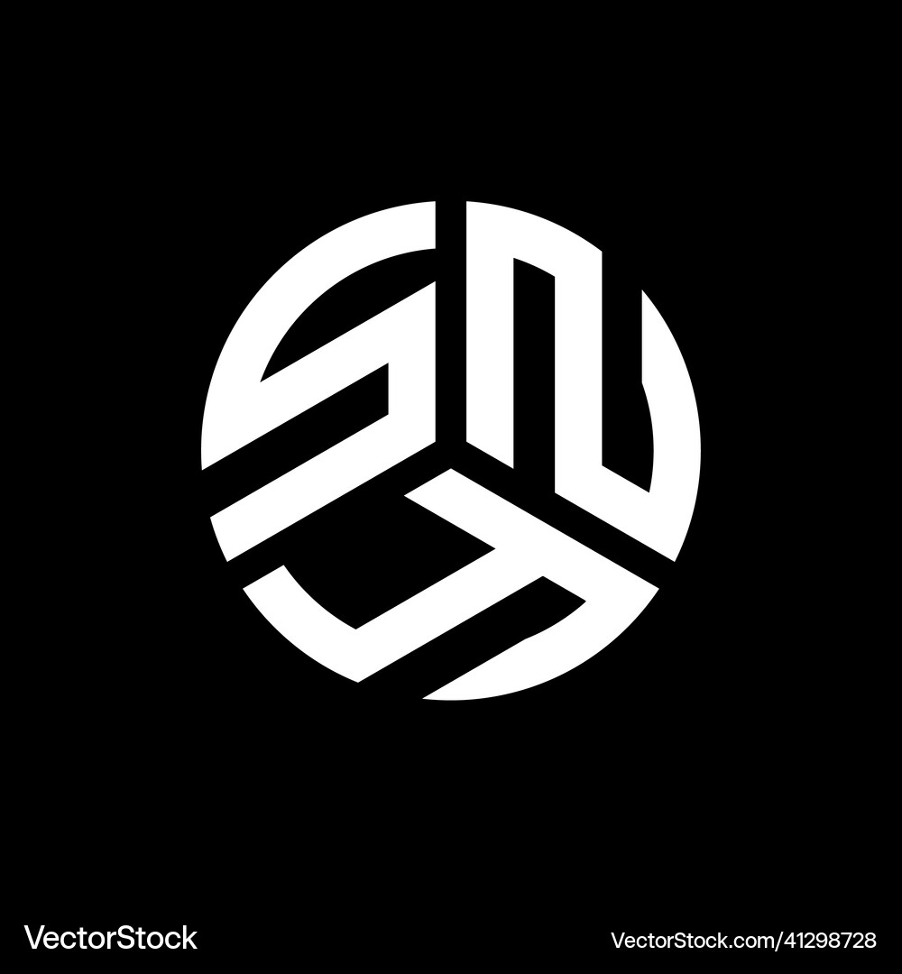 Sny letter logo design on black background Vector Image