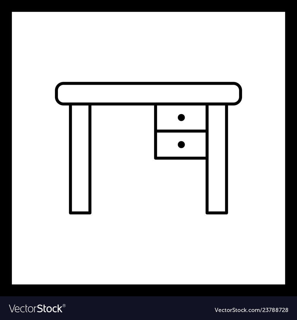 Study table icon Royalty Free Vector Image - VectorStock