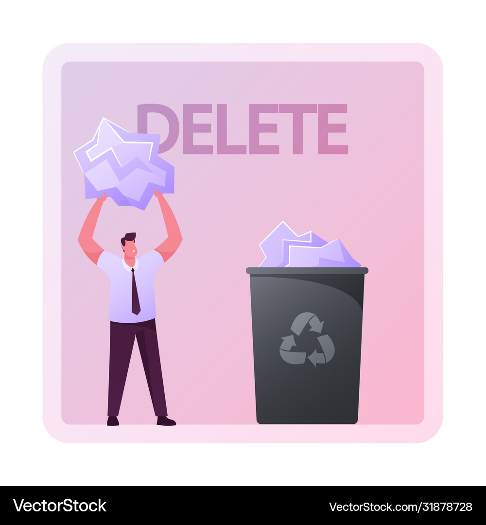 Time management businessman character use Vector Image