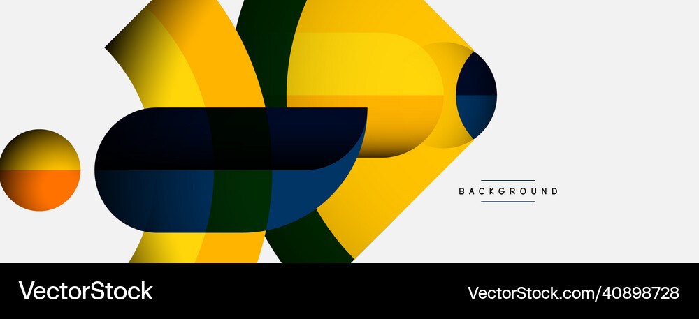 Trendy shapes color minimal design composition Vector Image