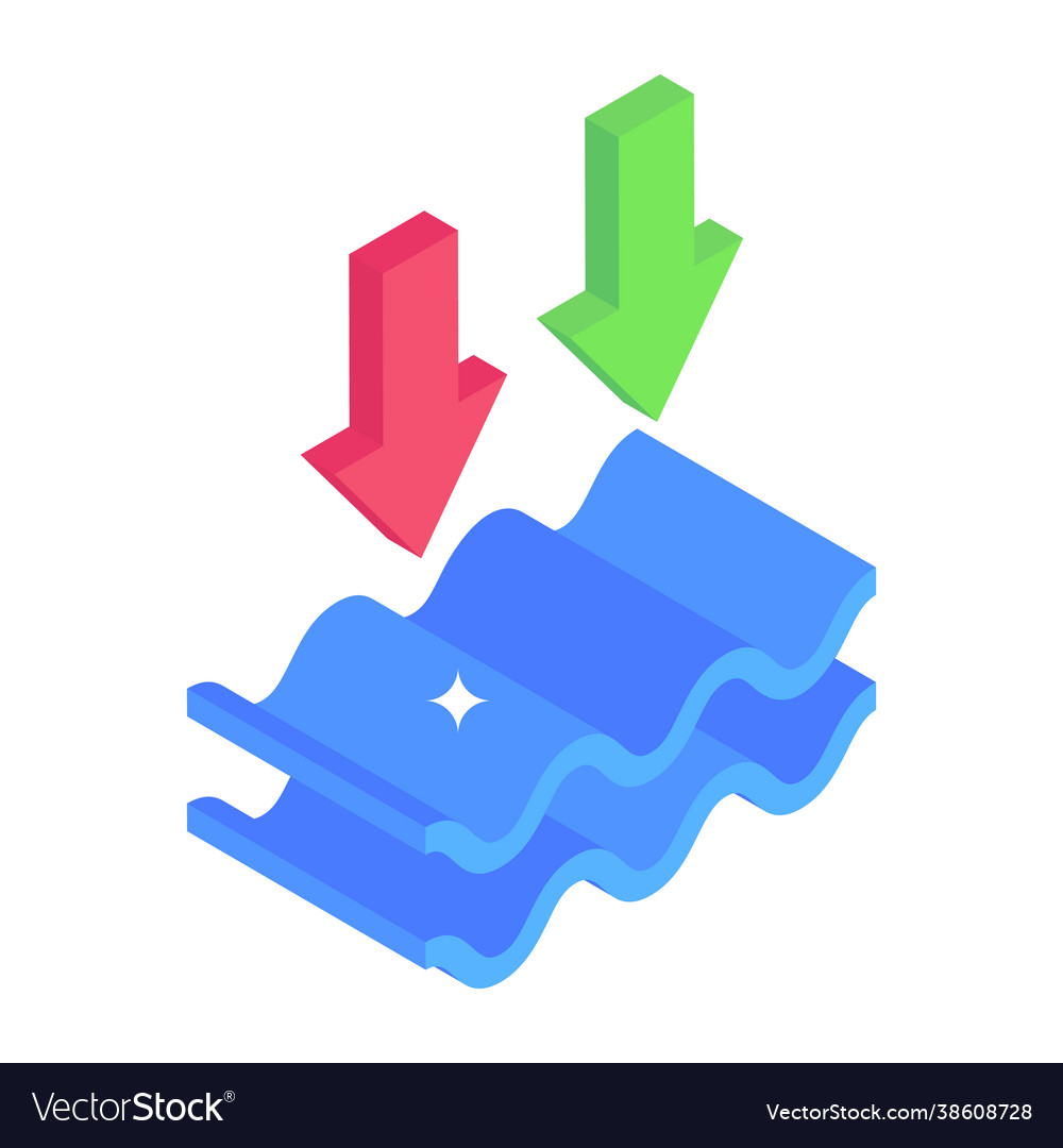 Water level down Royalty Free Vector Image - VectorStock