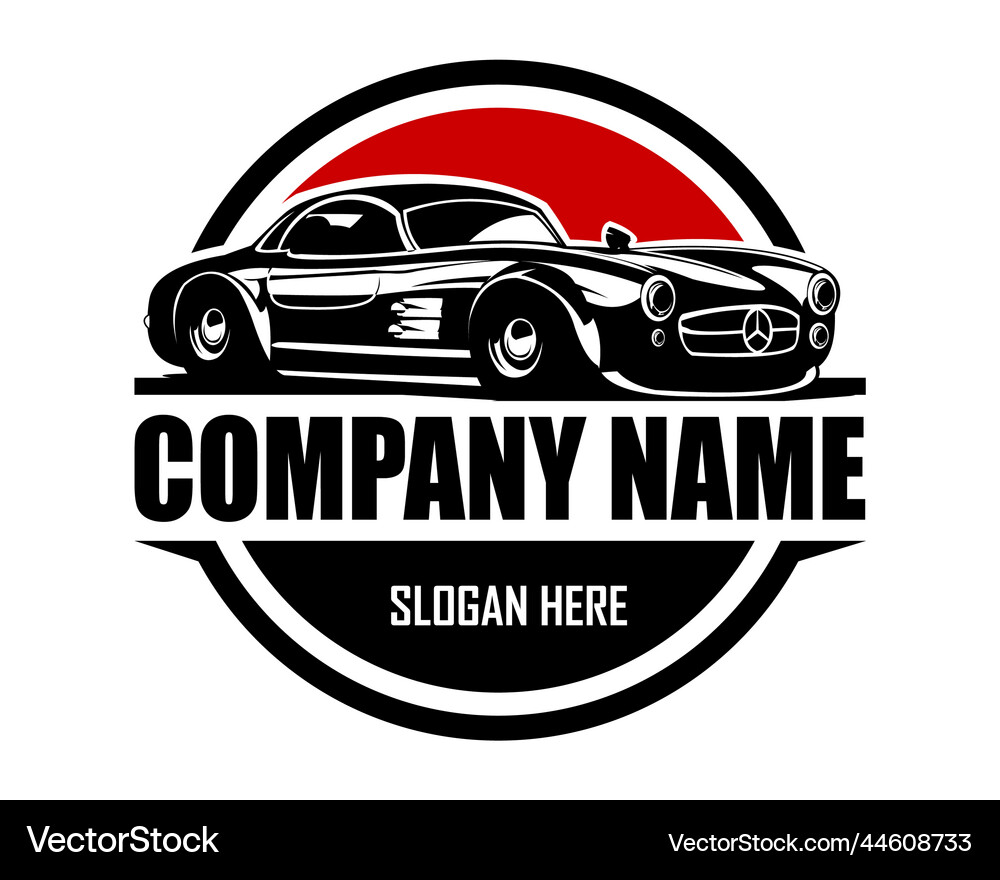 Black mercedes benz 190 Royalty Free Vector Image
