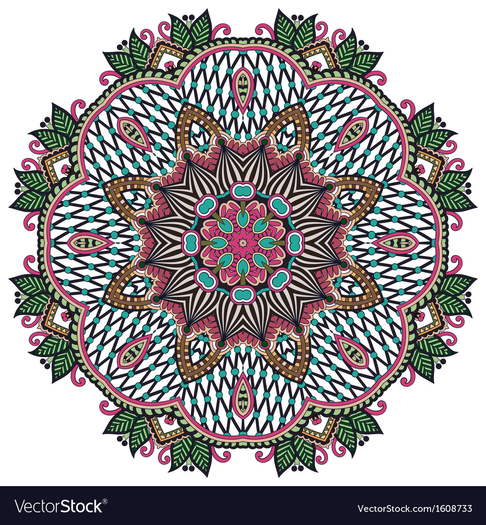 Circle ornament ornamental round lace Royalty Free Vector