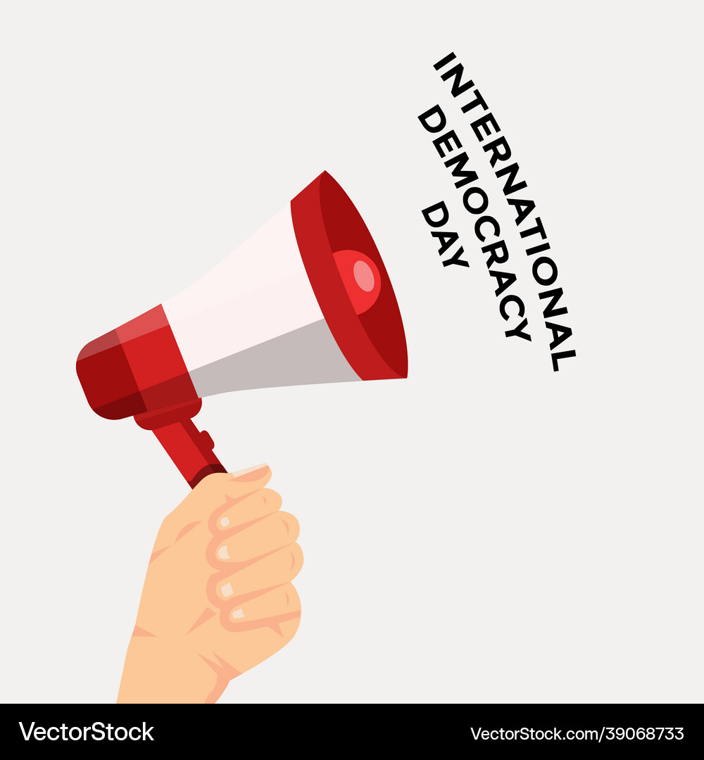 International democracy day hands holding Vector Image