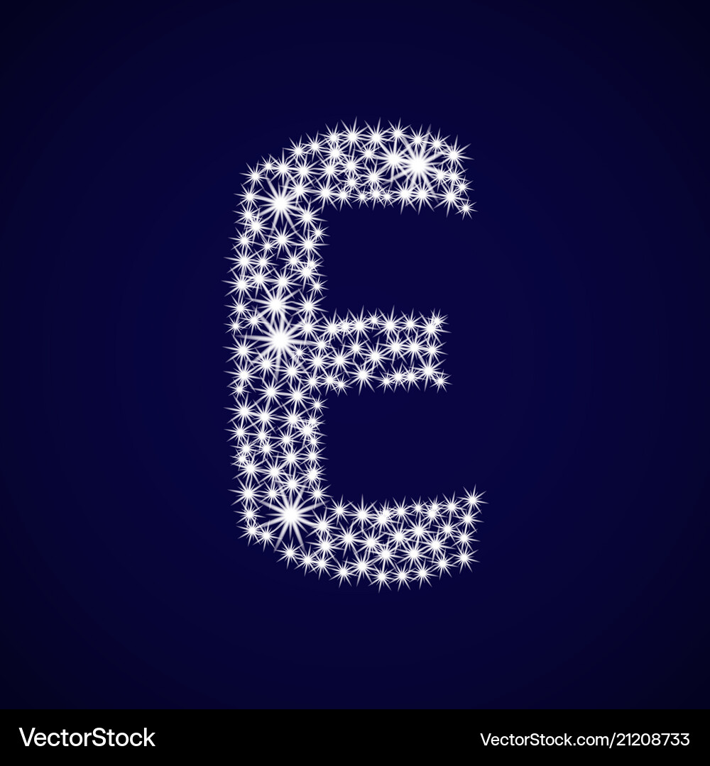 Letter of the alphabet e Royalty Free Vector Image
