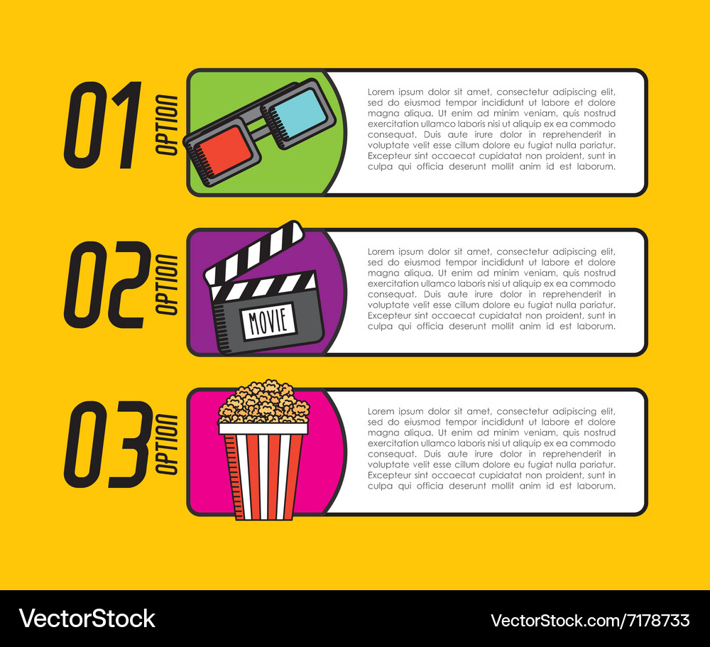 Movie entertainment design Royalty Free Vector Image