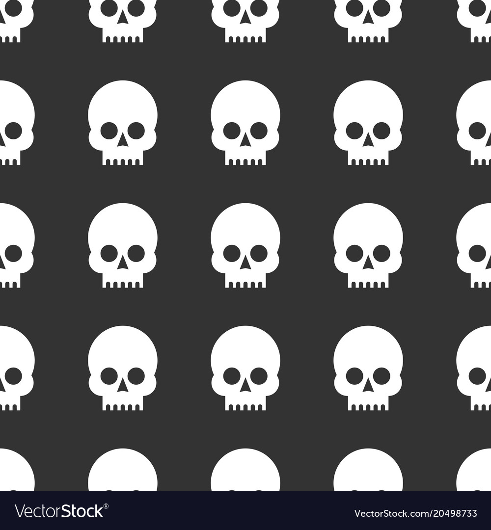 Skulls seamless pattern Royalty Free Vector Image