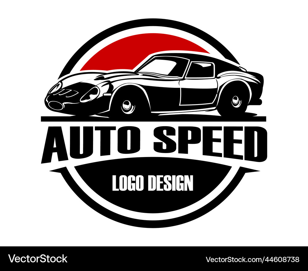 Black mercedes benz 190 Royalty Free Vector Image