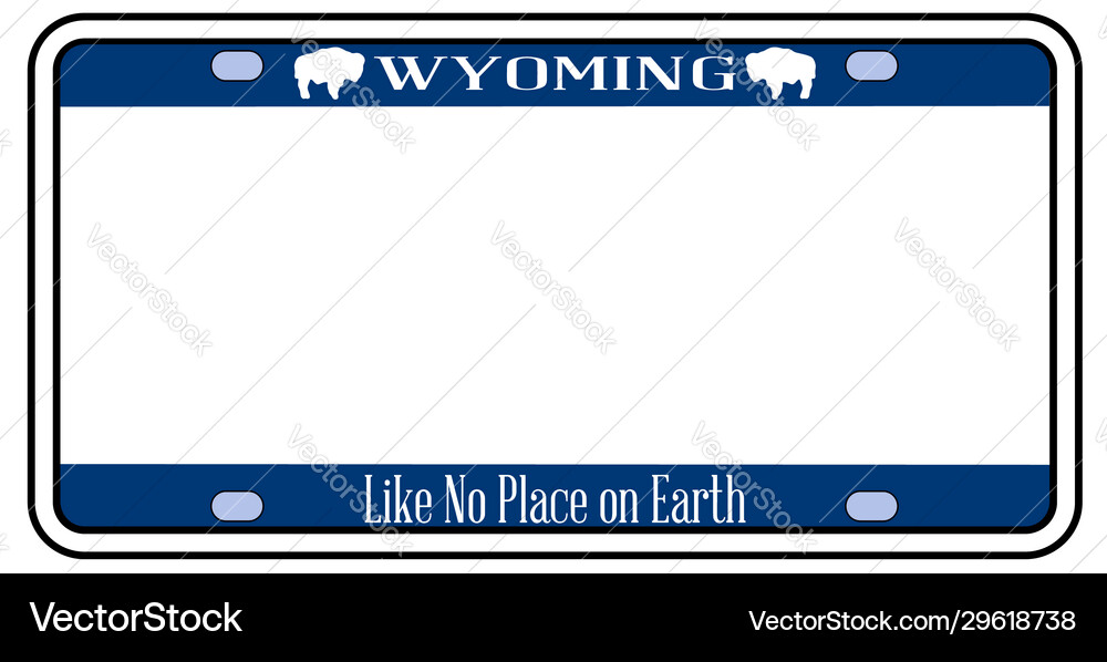 Wyoming State License Plate Vehicle Registration Plates Of Wyoming
