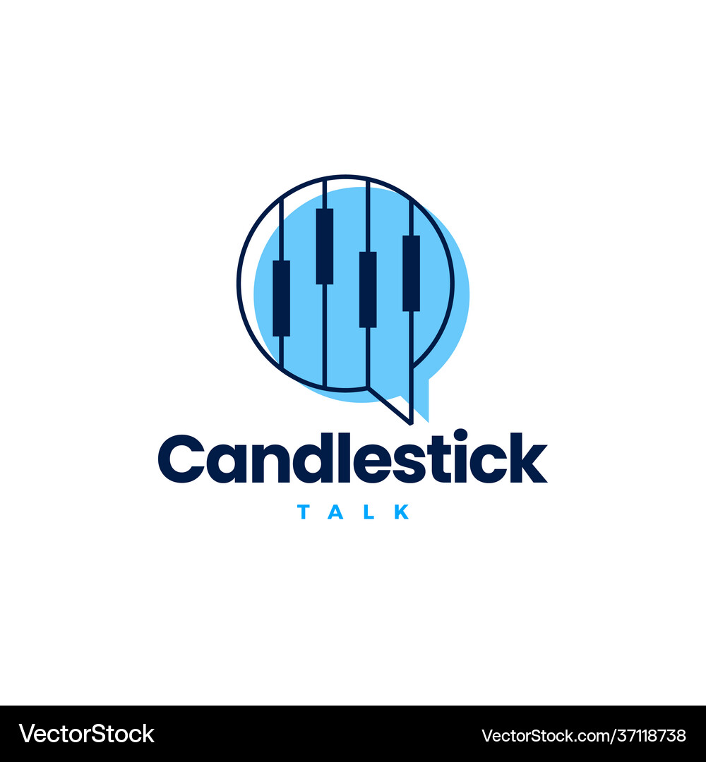 Candlestick bar finance financial talk chat Vector Image