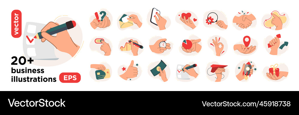 Digital marketing with hands the concept Vector Image
