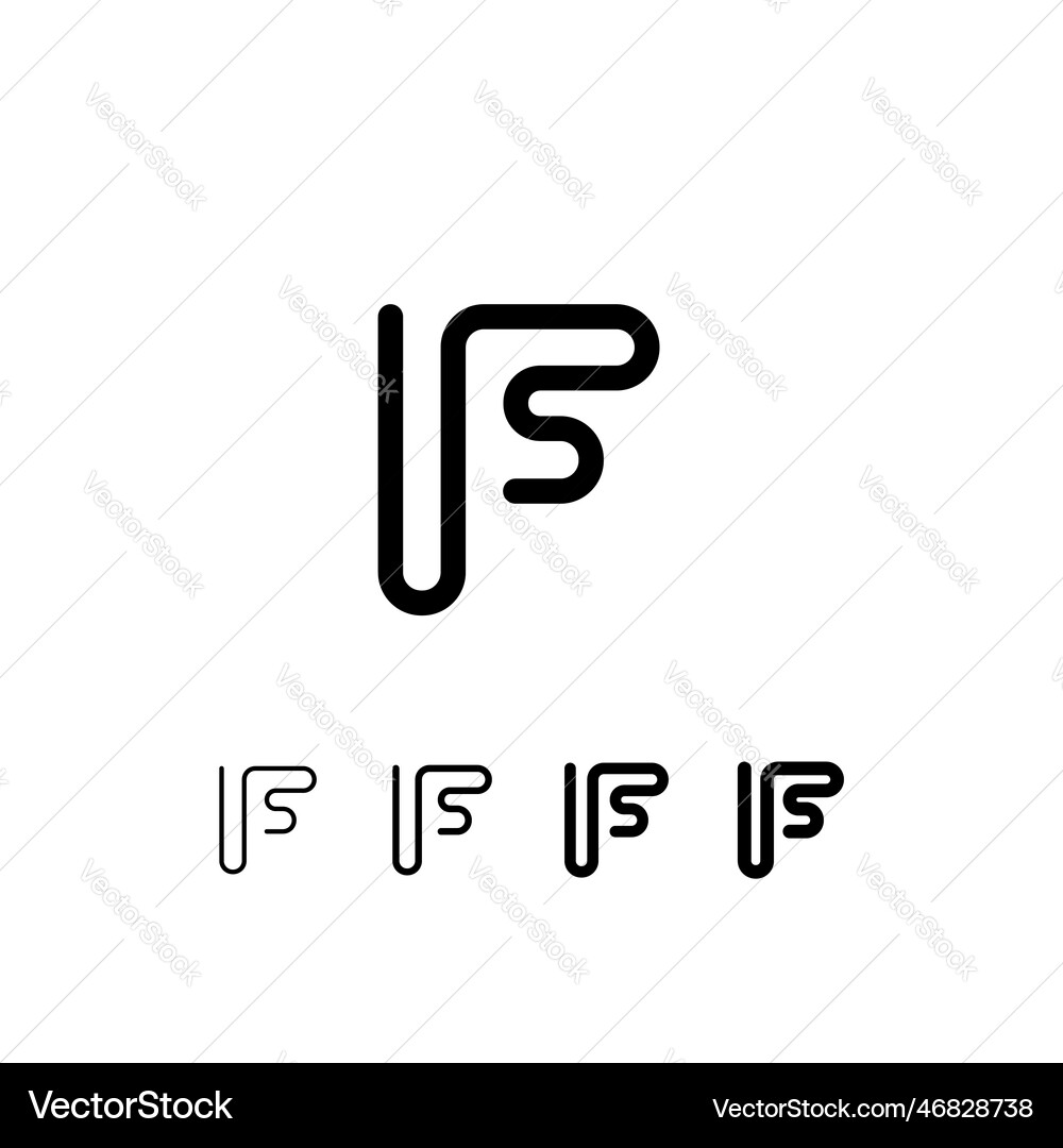 Digital tech font rounded wire alphabet letter f Vector Image