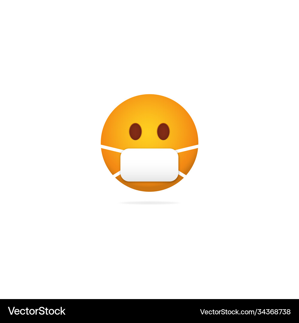 Emoji mask face character during coronavirus Vector Image