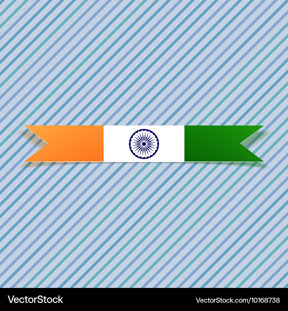 India national Emblem and Ribbon Royalty Free Vector Image