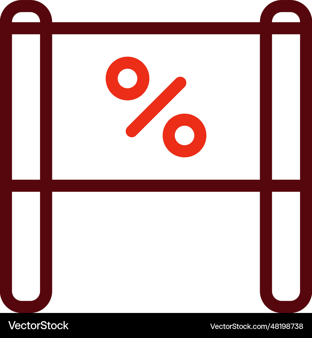Placard glyph two color icon for personal Vector Image