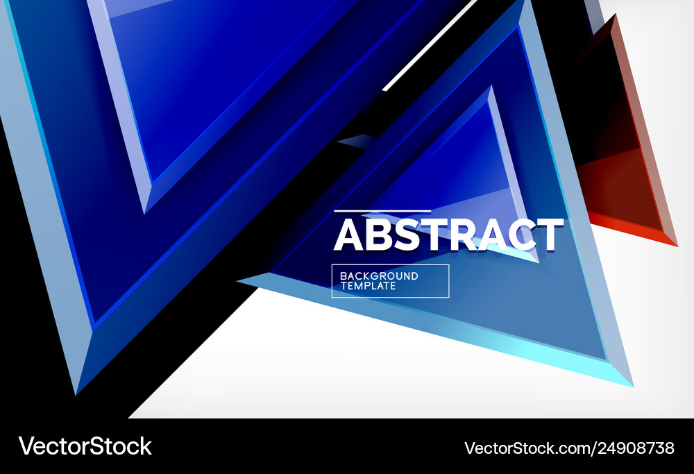 Tech futuristic geometric 3d shapes minimal Vector Image
