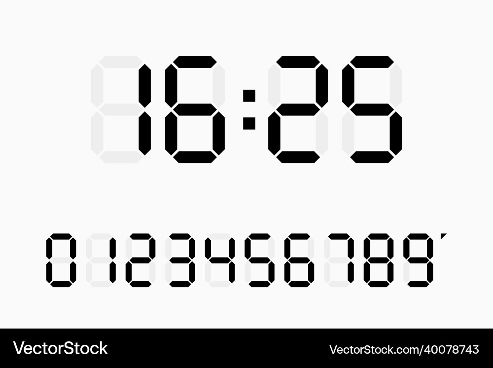 Calculator digital numbers set Royalty Free Vector Image