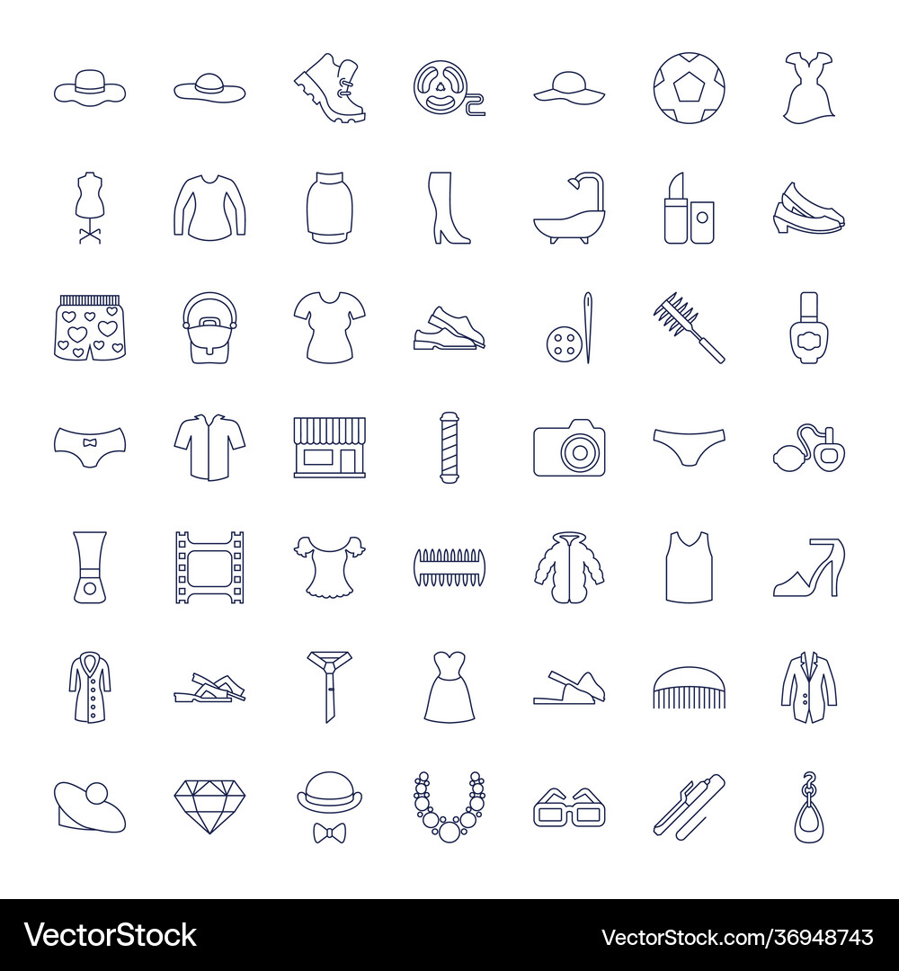 Fashion icons Royalty Free Vector Image - VectorStock