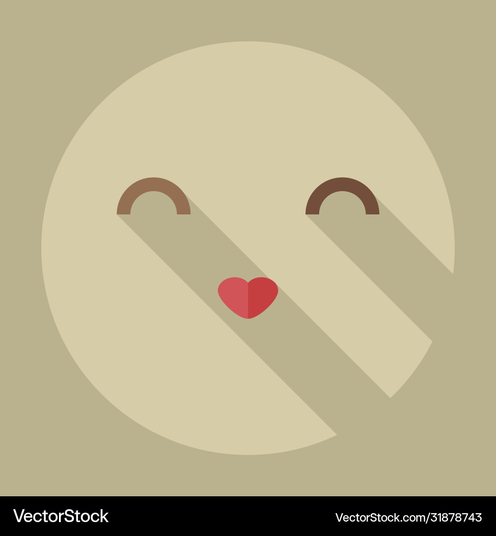 Flat modern design with shadow icons smiley cute Vector Image