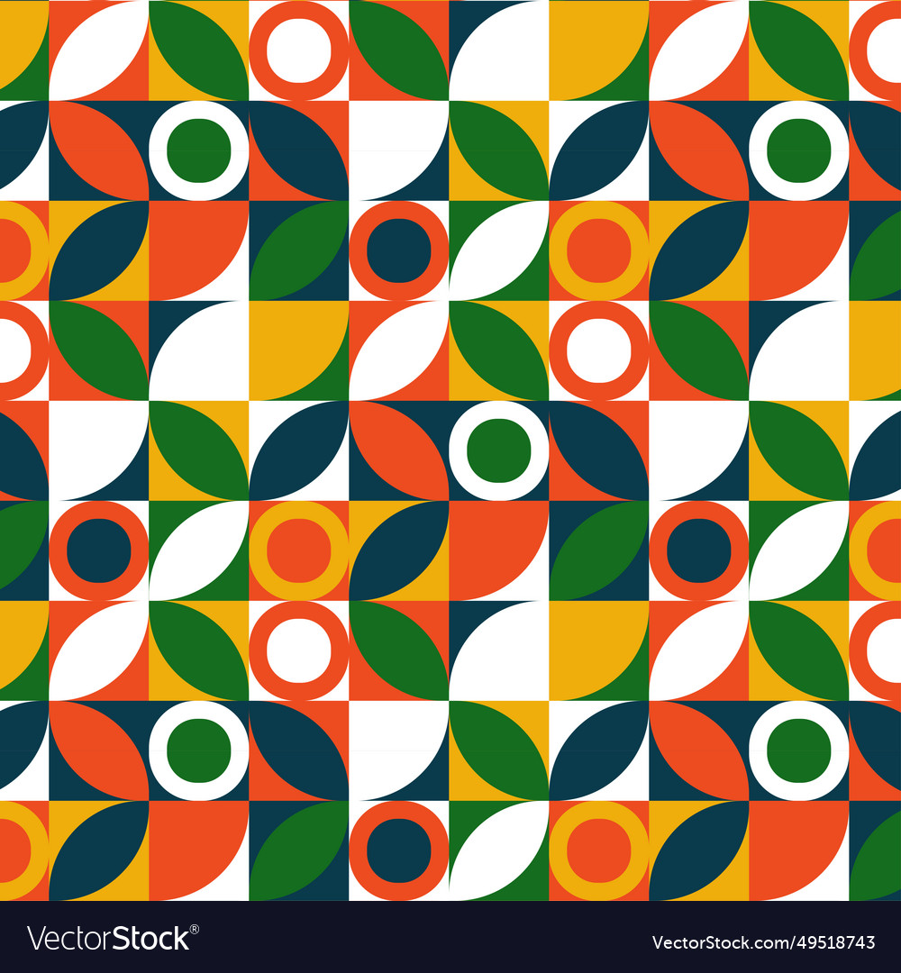 Geometric simple seamless pattern with petals Vector Image