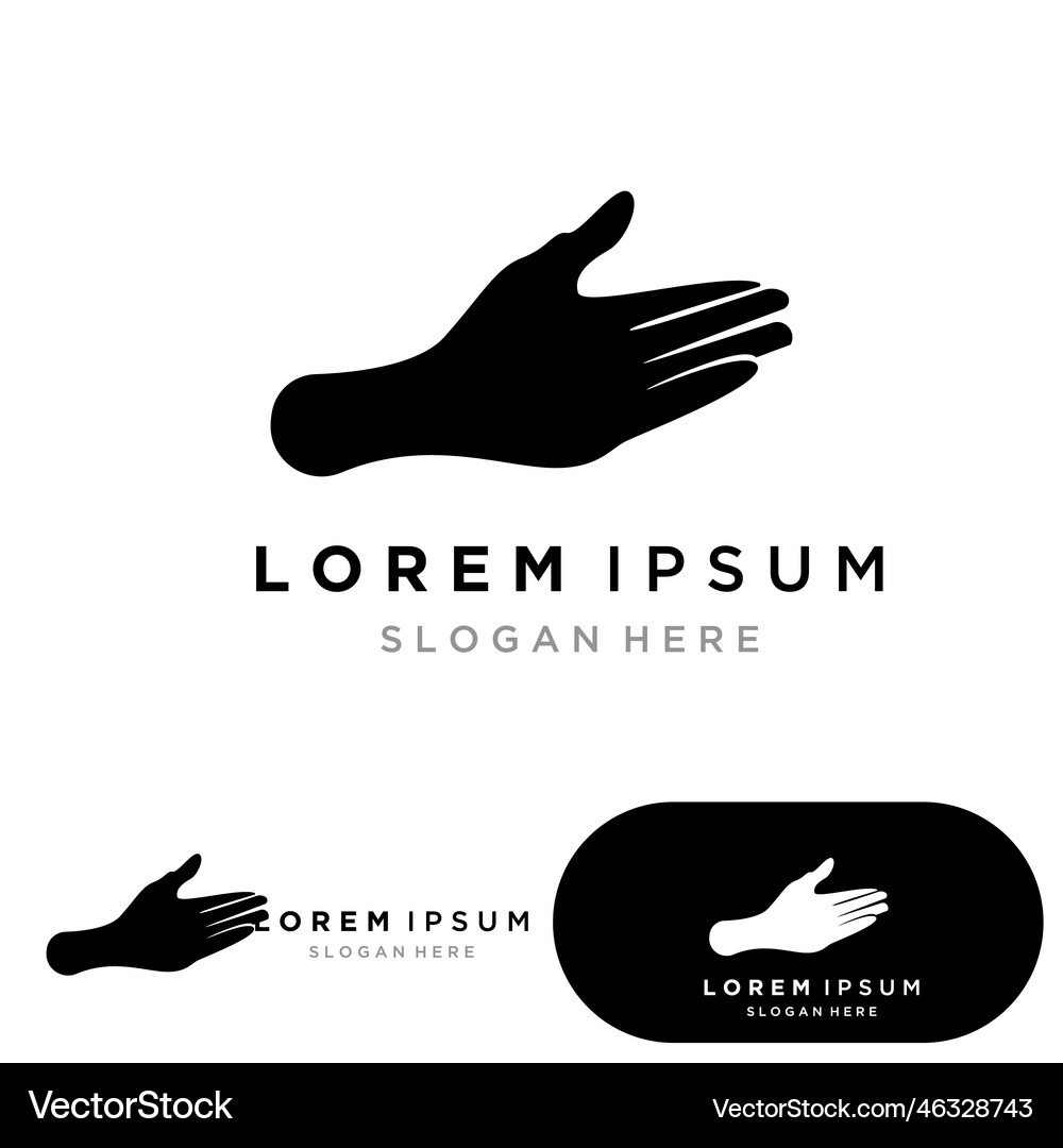 Hand care logo and symbol template eps10 Vector Image