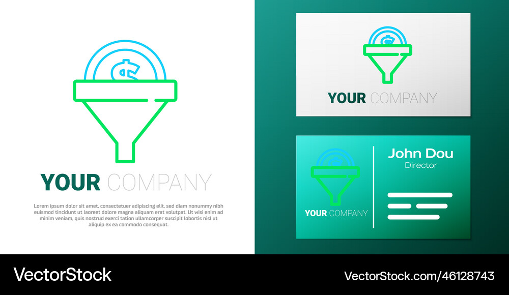 Line lead management icon isolated on white Vector Image