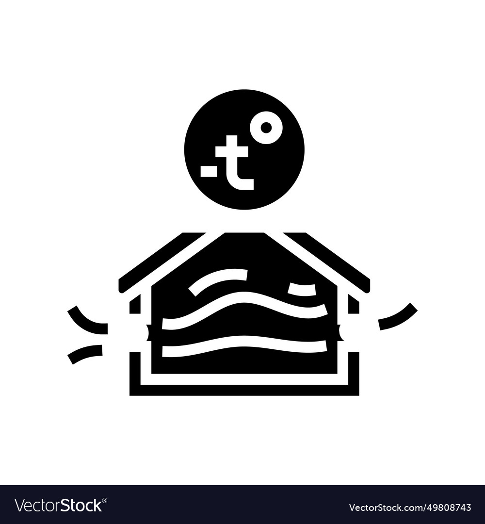 Passive cooling green building glyph icon Vector Image Passive cooling green building glyph icon Vector Image