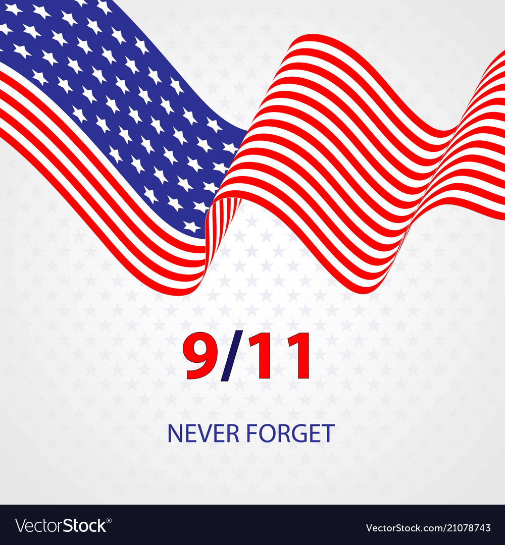 Patriot day usa flag Royalty Free Vector Image