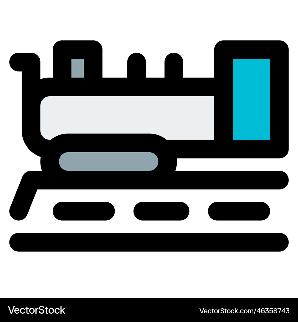 Retro steam engine on an antique railroad Vector Image