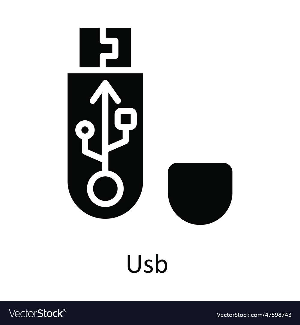 Usb solid icon design multi Royalty Free Vector Image