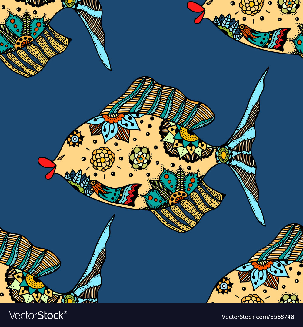 Background abstract fish Royalty Free Vector Image