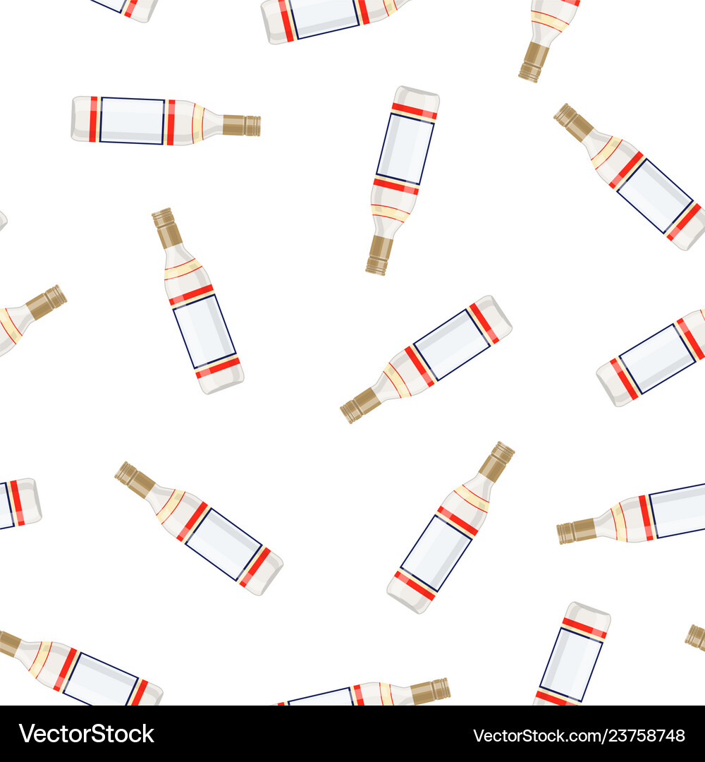 Bottle alcohol of vodka Royalty Free Vector Image