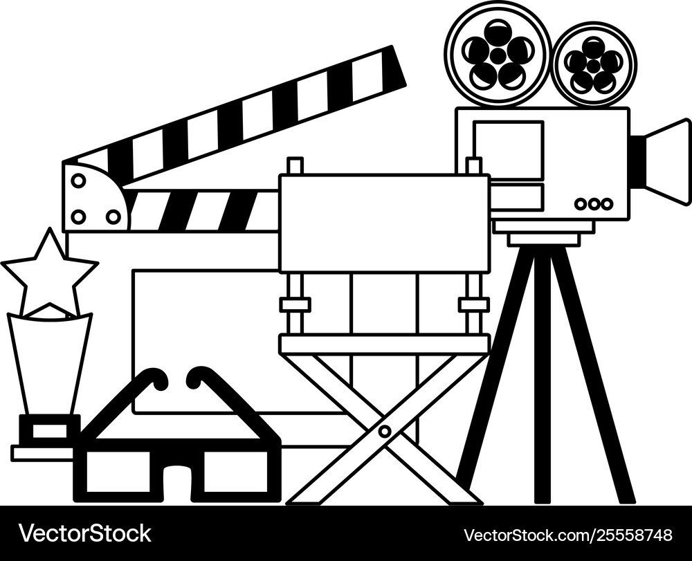 Cinema movie design Royalty Free Vector Image - VectorStock