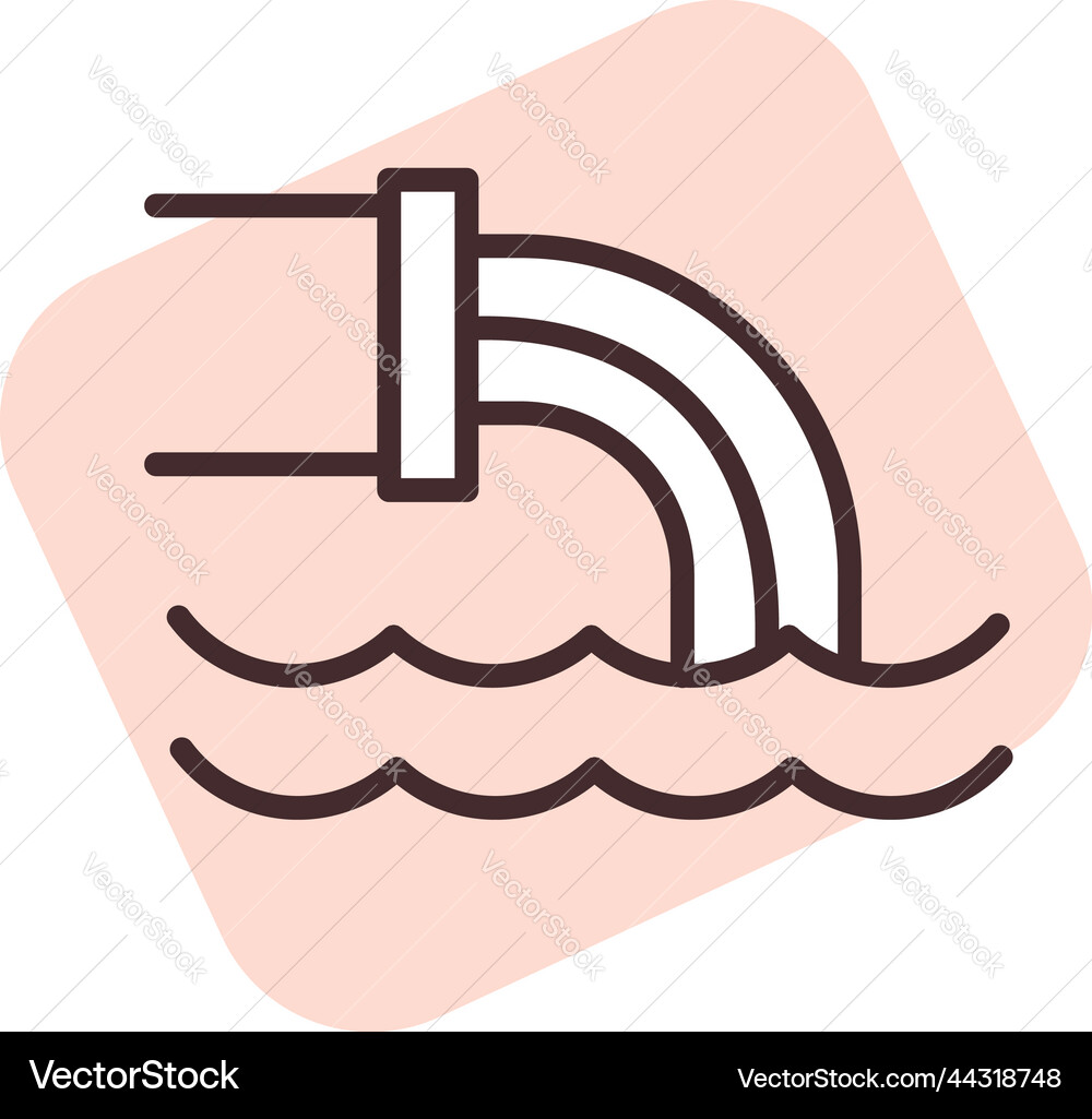 Disaster water damage on white background Vector Image