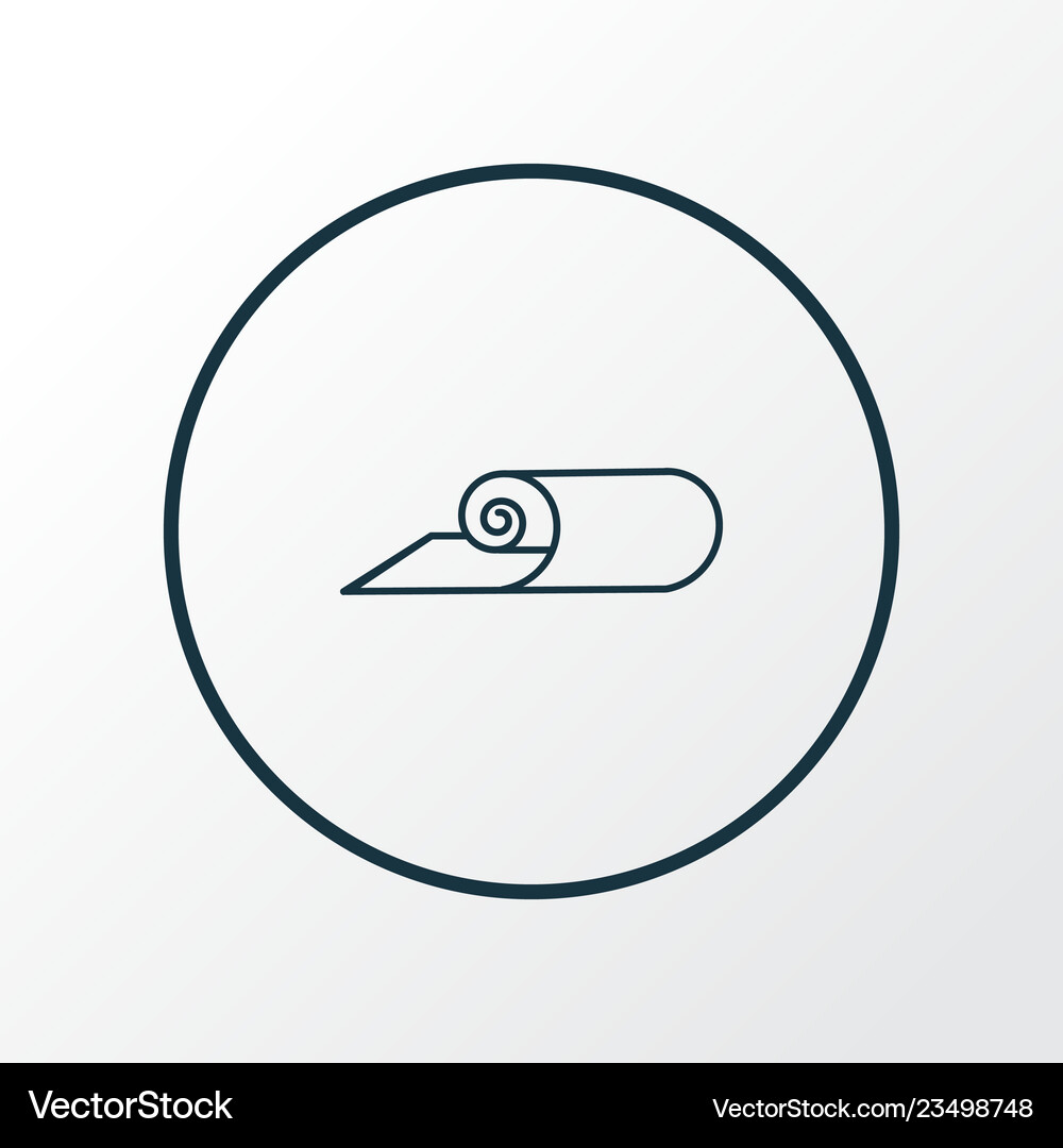 Fabric roll icon line symbol premium quality Vector Image