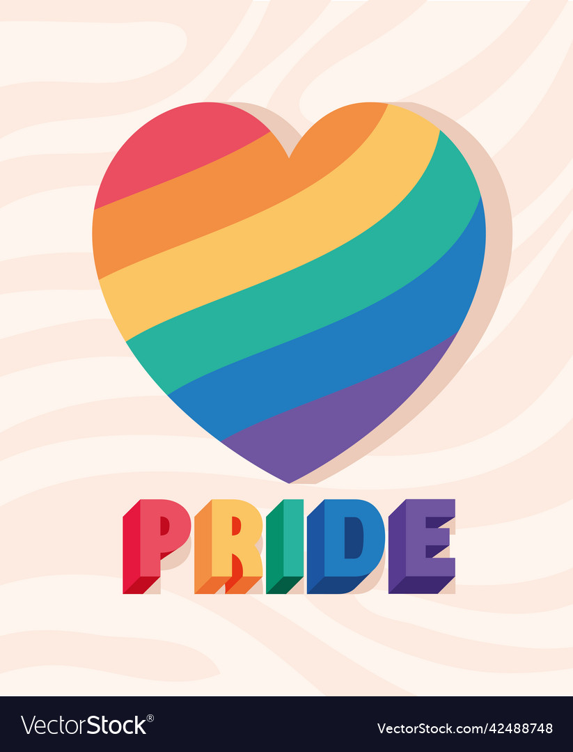Lgbtq pride heart Royalty Free Vector Image - VectorStock