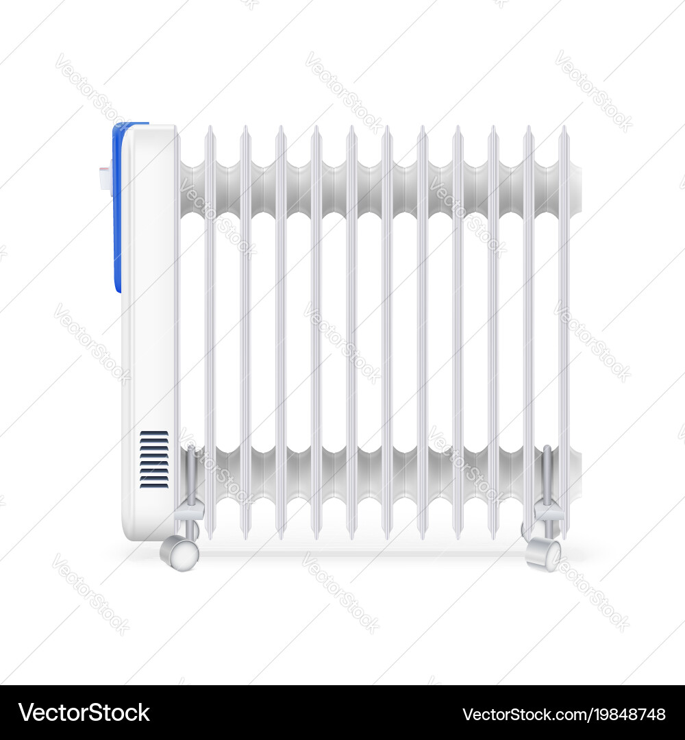 Oil radiator isolated on white background Vector Image