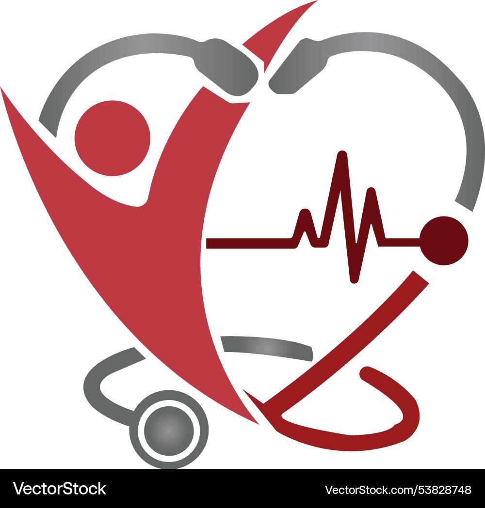 Professional medical clinic logo design Royalty Free Vector