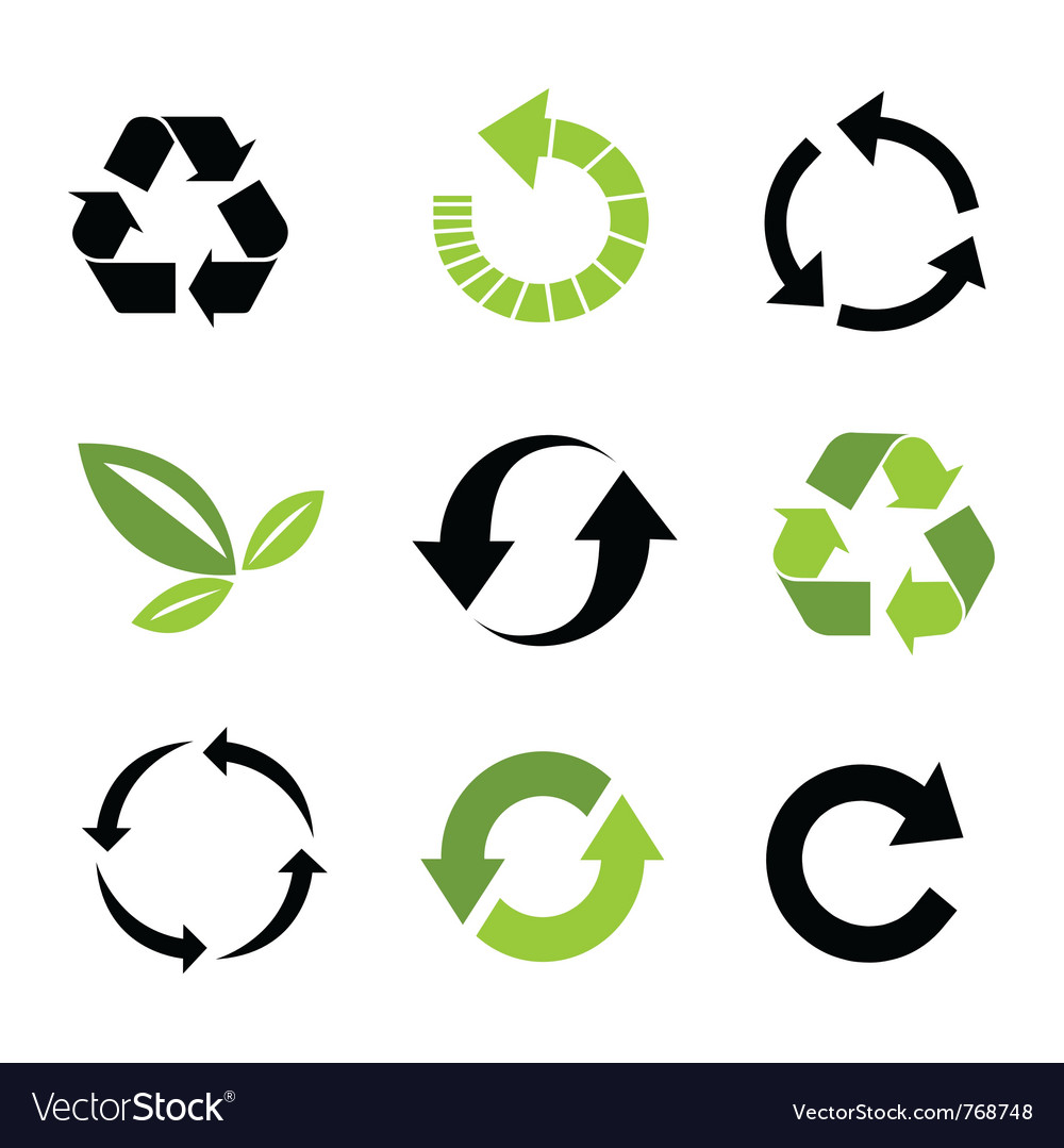 Recycle icons Royalty Free Vector Image - VectorStock