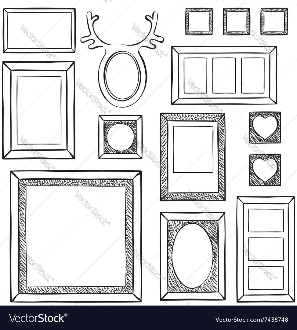 Seamless wallpaper with different frames Vector Image