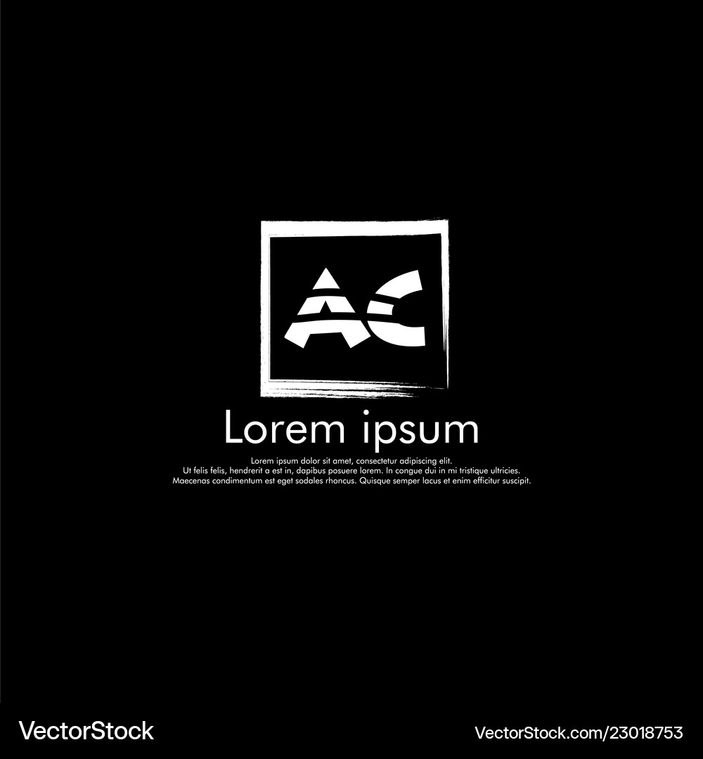 Ac initial abstract logo concept for your company Vector Image