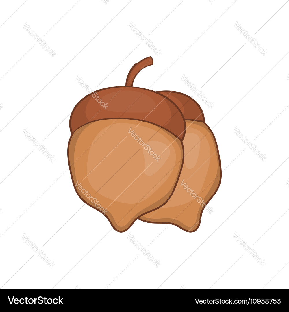 Acorns icon cartoon style Royalty Free Vector Image