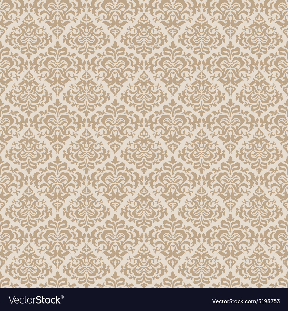 Beige wallpaper pattern Royalty Free Vector Image
