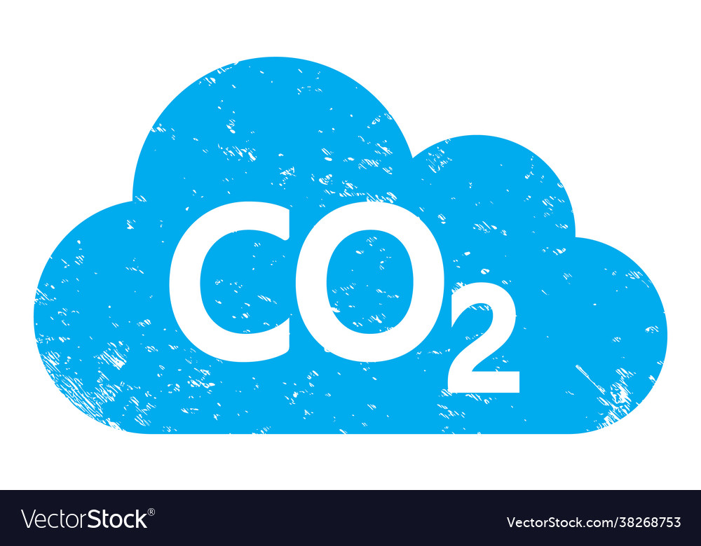 Carbon dioxide cloud grunge icon image Royalty Free Vector Carbon dioxide cloud grunge icon image Royalty Free Vector