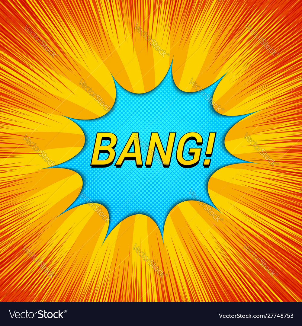 Comic light explosive template Royalty Free Vector Image